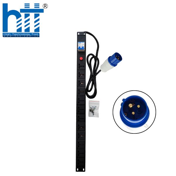 Thanh nguồn PDU Universal 12 Port - Phích cắm công nghiệp